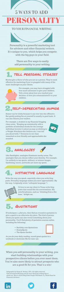 Infographic: 5 Ways to Add Personality to Your Financial Writing ...
